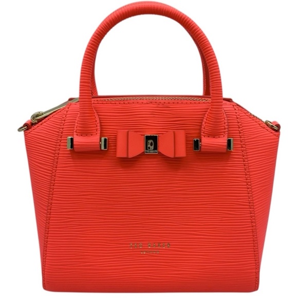 Ted Baker | Bags | Ted Baker Bright Salmon Red Satchel Bag Mini | Poshmark